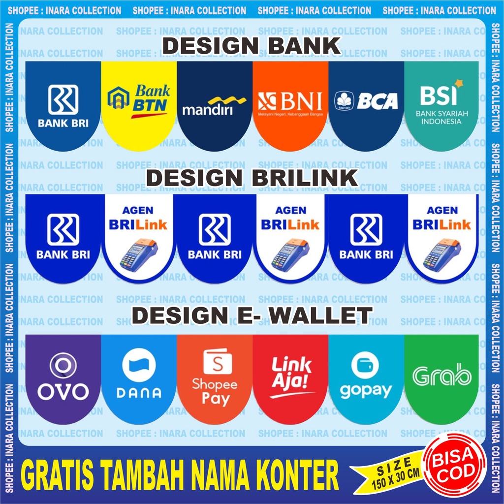 Jual FLAG BANNER SPANDUK KONTER GAME EWALLET UNTUK DEPAN TOKO / BOOTH ...