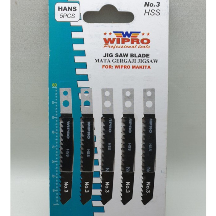 Jual WIPRO MATA GERGAJI JIGSAW KAYU JIG SAW BLADE WOOD NO 3 FOR MAKITA ...