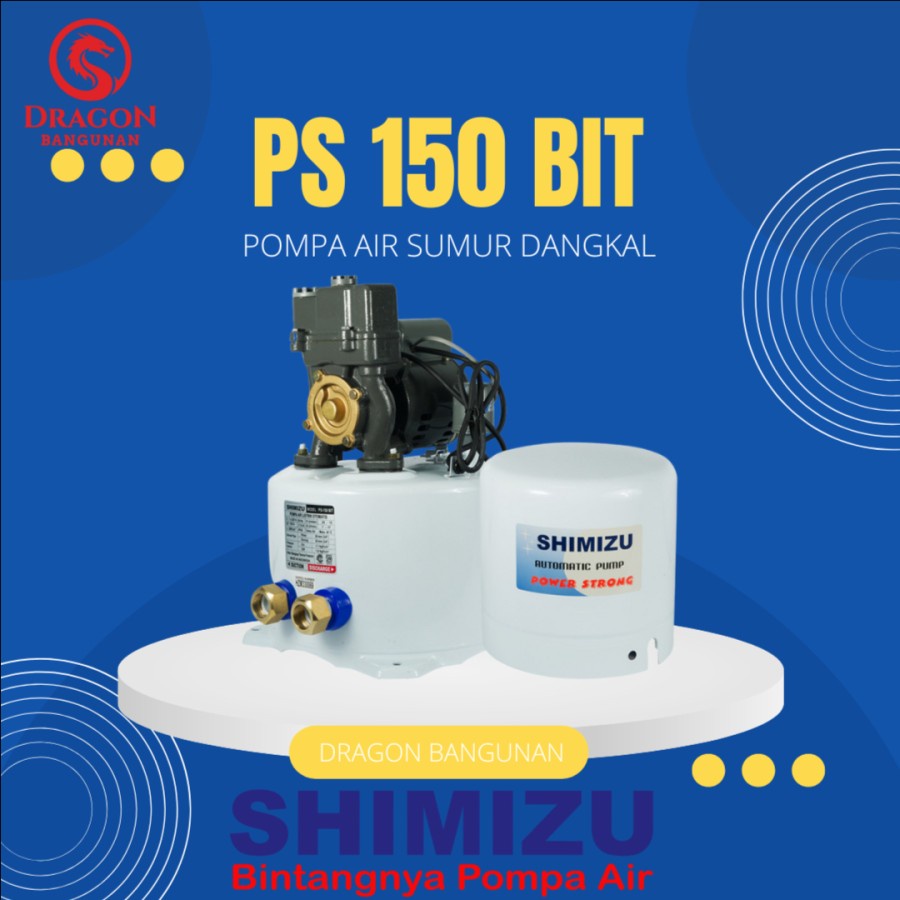 Jual Pompa Air Shimizu PS 150 BIT - Pompa Air Shimizu 150 Watt Sumur Dangkal | Shopee Indonesia