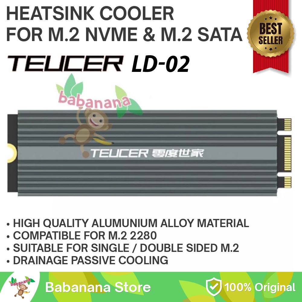 Jual Heatsink Teucer LD02 ssd m.2 2280 cooler pendingin nvme cooling | Shopee Indonesia