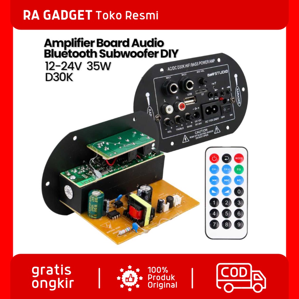 Jual Amplifier Board Audio Bluetooth Subwoofer DIY 35W / Ampli Penguat ...