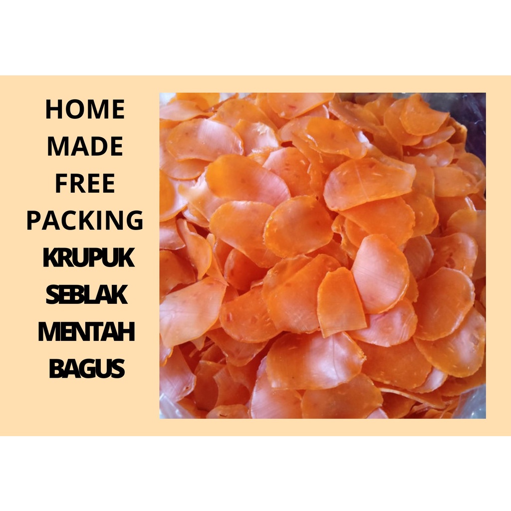 Jual KRUPUK SEBLAK ORANGE KRUPUK Seblak mentah (FREE PACKING BUBLE WRAP ...