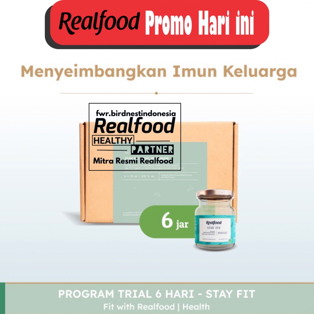 Jual Realfood Trial Stay Fit 6 Jar Original Realfood - Minuman sarang ...