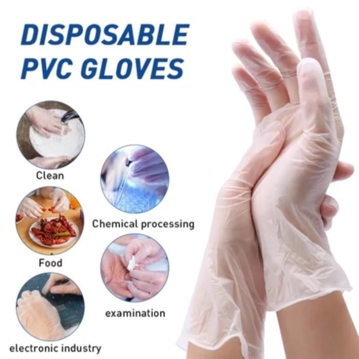Jual Sarung Tangan Trasti / Hand Gloves Vinyl Powder Free isi 100 PCS ...