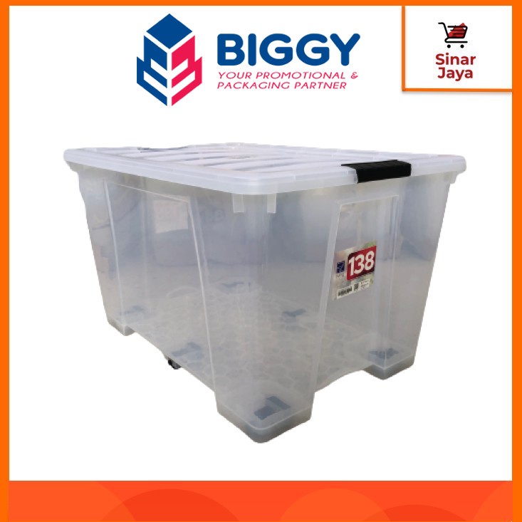Jual BIGGY Ezy Box 138 Container Box / Box Penyimpanan Plastik Bening ...