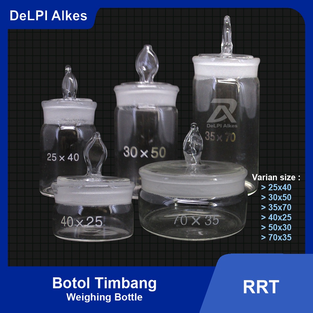 Jual Botol Timbang Weighing Bottle RRT Alat Menimbang Massa Padatan ...
