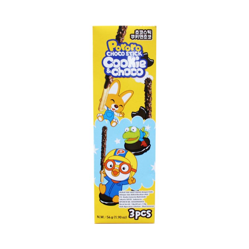 Jual Snack Import Pororo Choco Stick Cookie & Choco 54gr/ Import ...