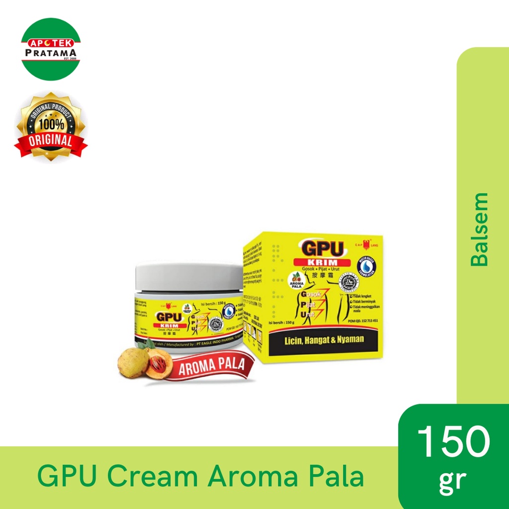 Jual CAP LANG GPU CREAM MINYAK PALA 150 G | Shopee Indonesia