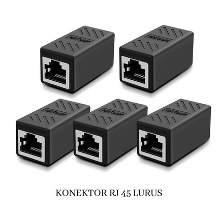 Jual BAREL RJ45 SAMBUNGAN LAN EXTENSION KONEKTOR ADAPTER COUPLER CAT 5 ...