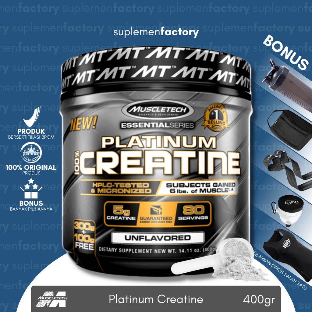 Jual Muscletech Platinum Creatine Monohydrate 400 gram | Shopee Indonesia