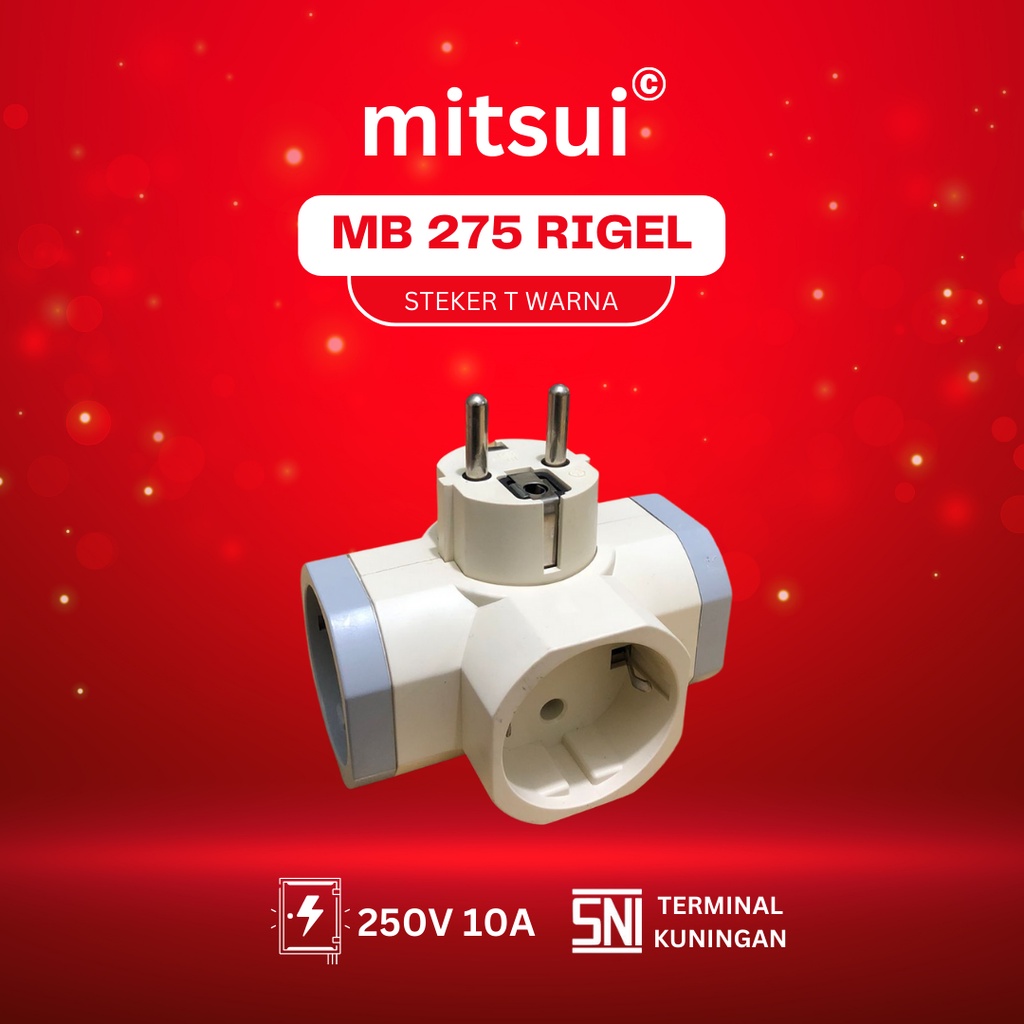 Jual Mitsui Steker T MB 275 Rigel Colokan Cabang 3 Lubang | Shopee ...