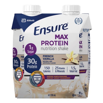 Jual Abbott Ensure Max Protein Ready to Drink Liquid Vanilla 4x330ml ...