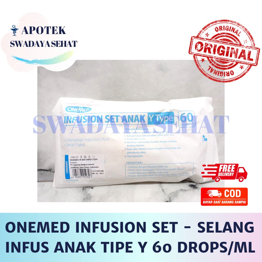 Jual INFUSION SET - Infus Set Dewasa Anak Onemed 20tpm 60drops Alat ...