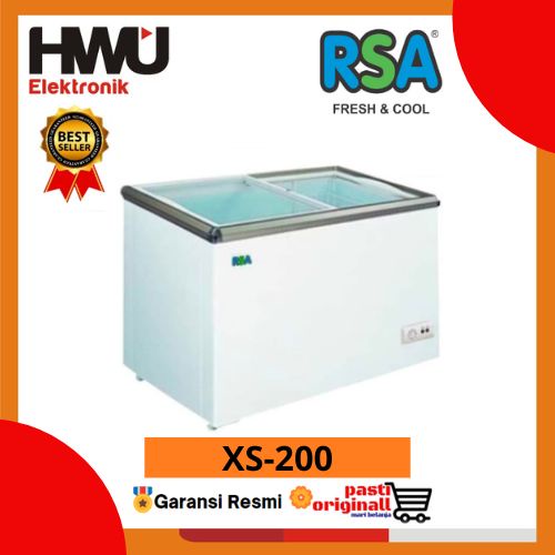 Jual RSA XS200 LEMARI PEMBEKU GESER / SLIDING CHEST FREEZER 171 Ltr XS ...