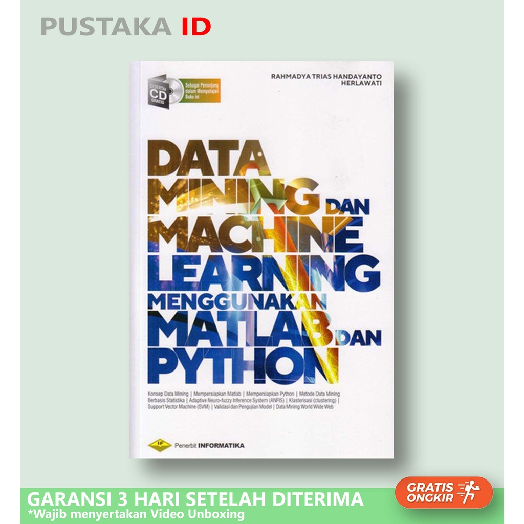Jual Buku Data Mining Dan Machine Learning Menggunakan Matlab Dan Python Original Shopee