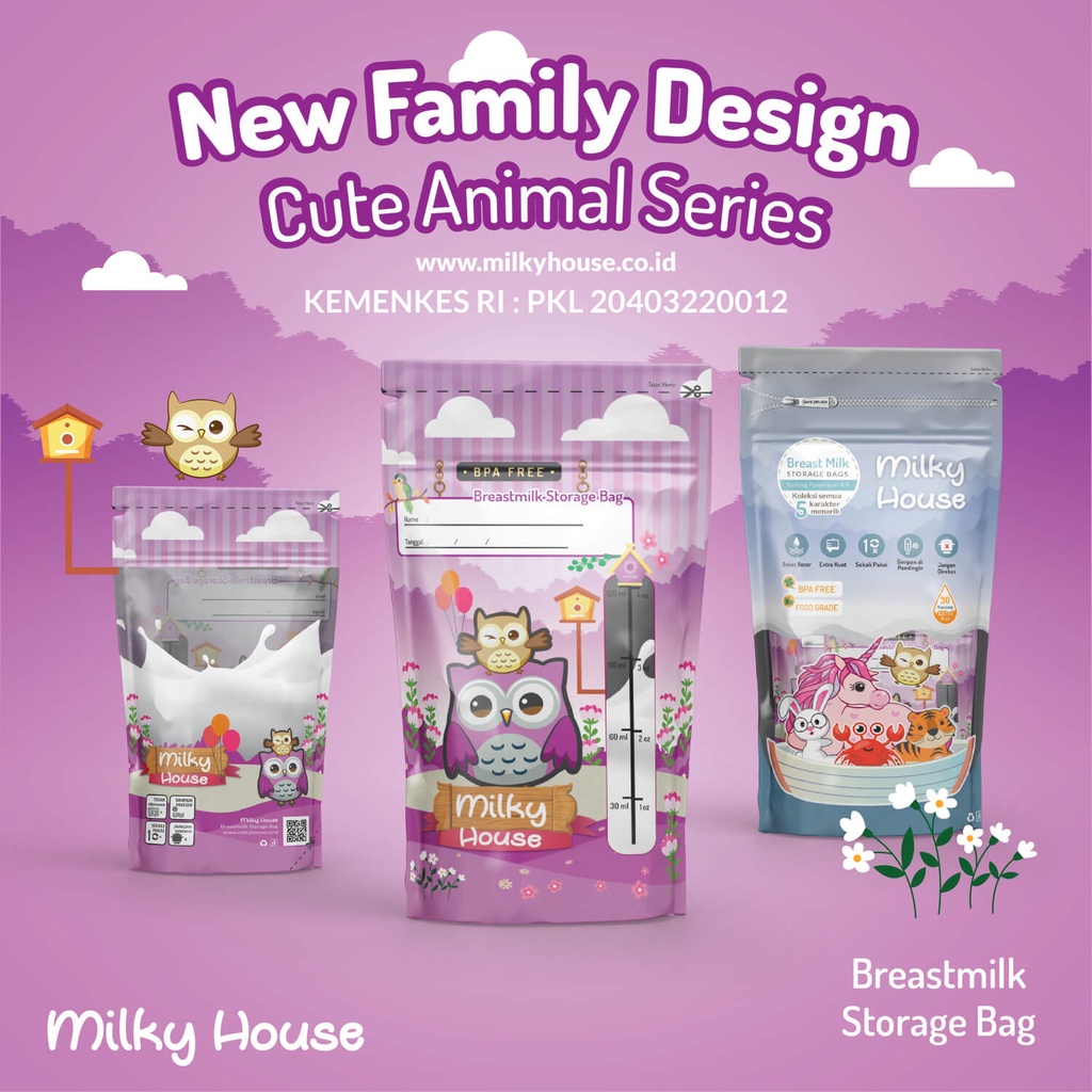 Jual Milky House Kantong ASI 120mL Isi 30 Pcs || KEMENKES RI PKL 20403220012 || Breast Milk ...