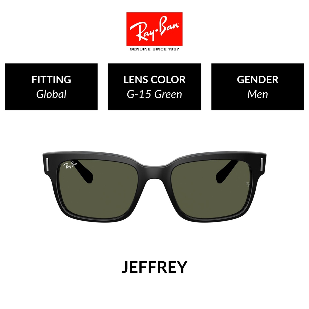 Jual RAY-BAN Jeffrey | RB2190 901/31 | Global Fitting | Sunglasses ...