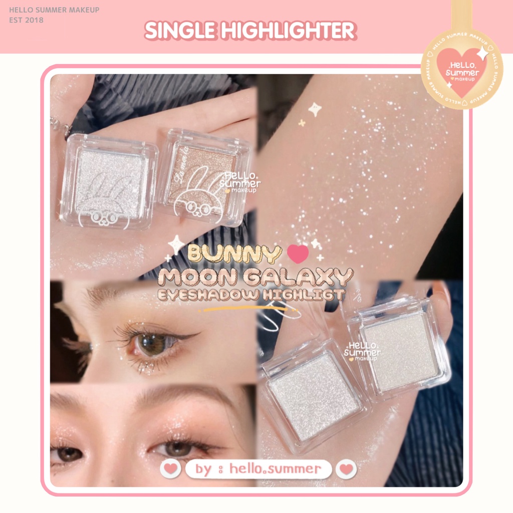 Jual Bunny Moon Galaxy Glitter Eyeshadow Highlighter Single Mini Pack ...