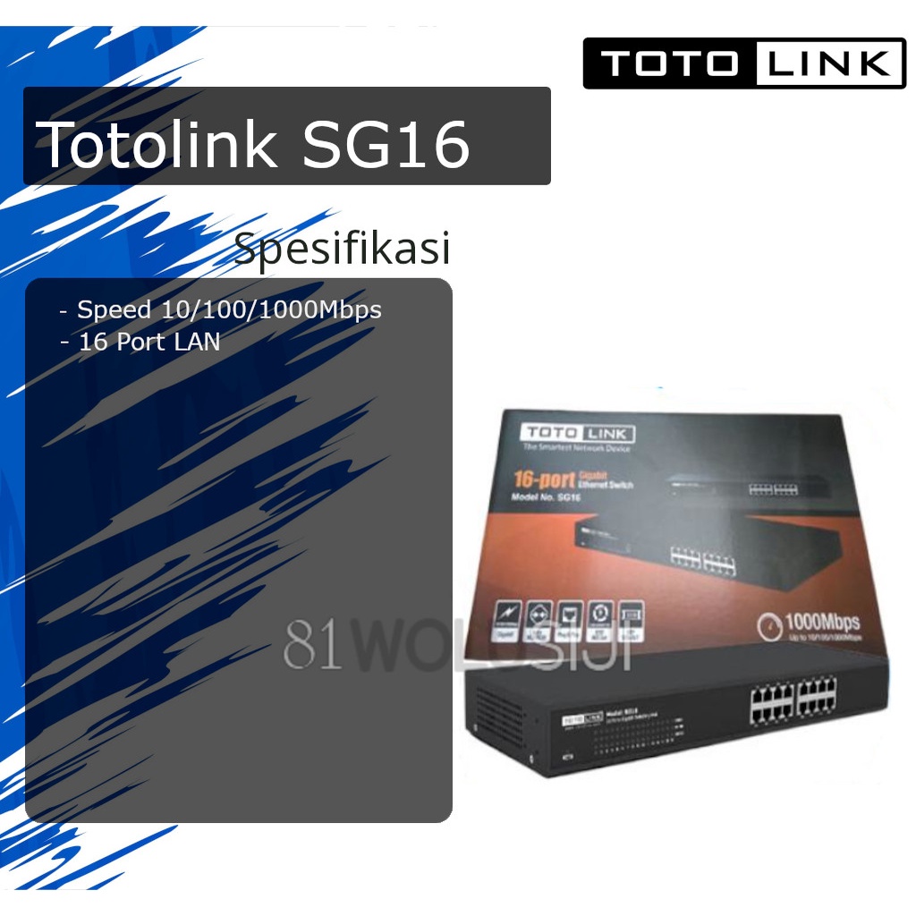 Jual Totolink SG16 unmanaged Switch 16 Port Gigabit 10/100/1000Mbps ...