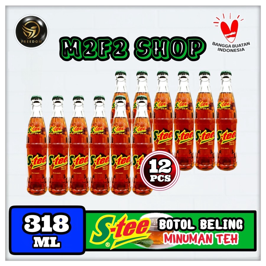 Jual S-tee | Stee Botol Sosro Beling Kaca - 318 ml (Kemasan 12 Botol ...