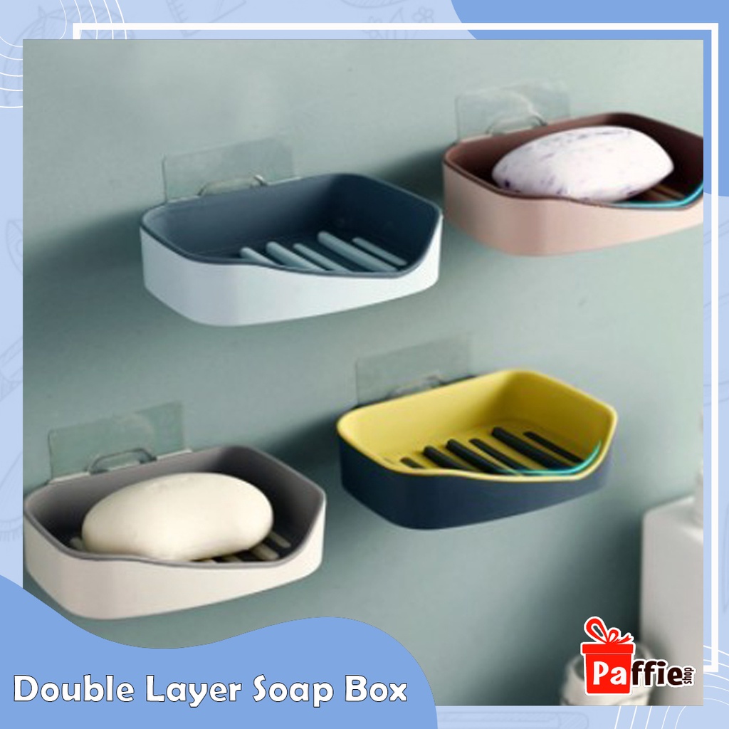 Jual Double Layer Soap Box Tempat Sabun Batang Kamar Mandi Serbaguna ...