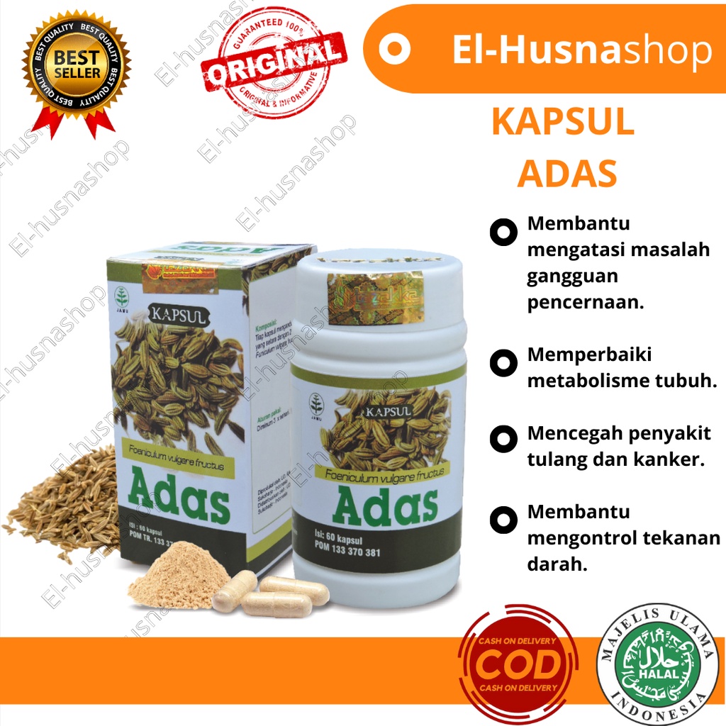 Jual Kapsul Adas Pulosari Herbal Kesehatan Jantung Anti Peradangan ...
