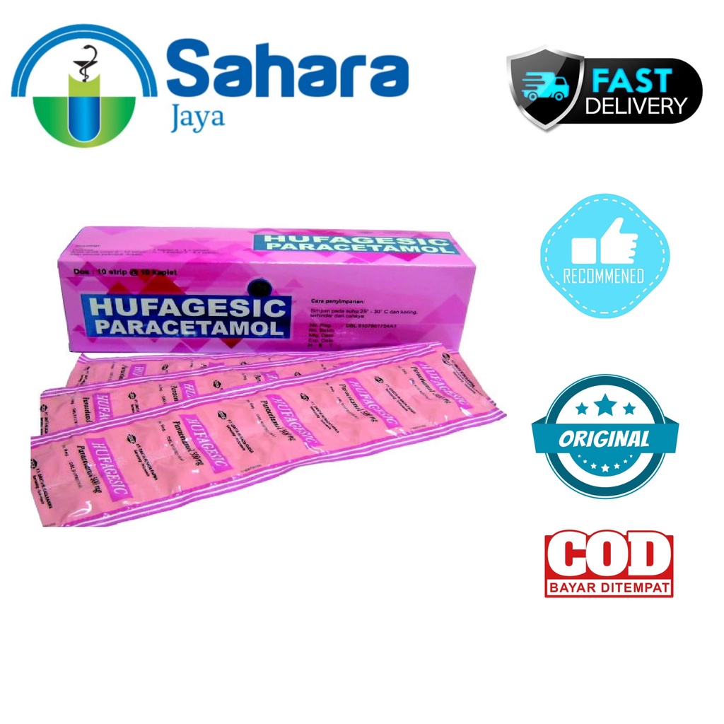 Jual [SJ] Hufagesic 10 Kaplet PER STRIP / HUFAGESIC PARACETAMOL ...