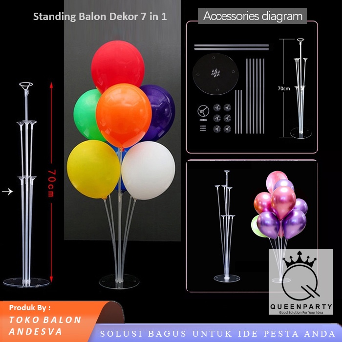 Jual stand balon dekor / Stick Cup Standing Balon dekor / Tatakan balon ...