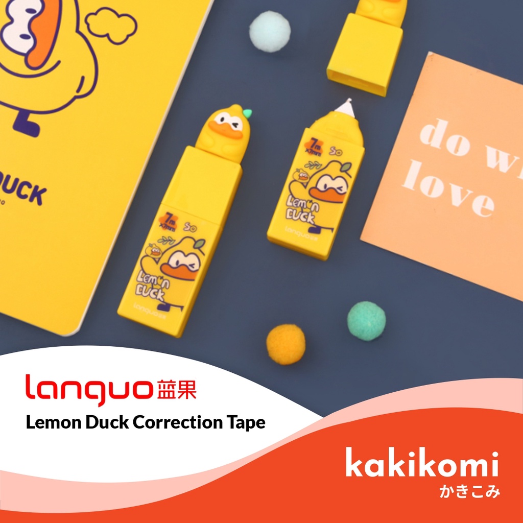 Jual Pita Koreksi Languo Lemon Duck Series 7m x 7mm Correction Tape ...