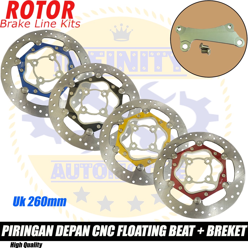 Jual Piringan Disc Brake Cakram Depan Cnc Floating Breket ROTOR Model ...