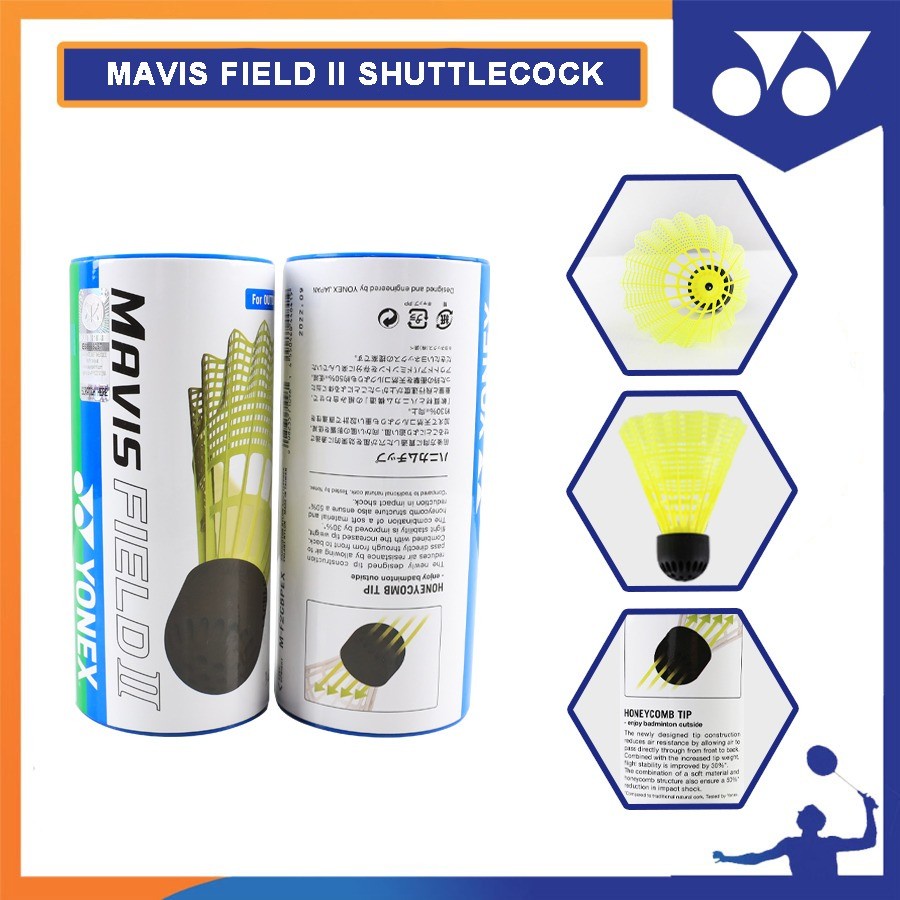 Jual SHUTTLECOCK COCK BADMINTON PLASTIK YONEX MAVIS FIELD II YELLOW ISI 3 | Shopee Indonesia