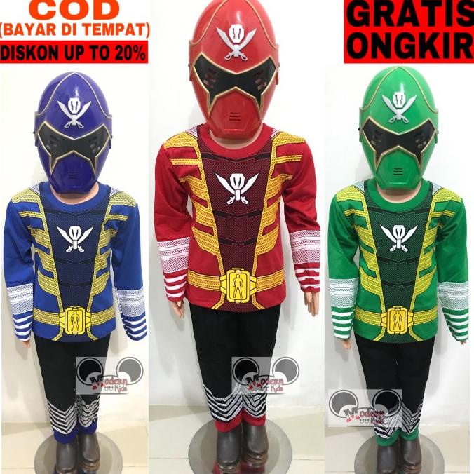 Jual Parcel Ramadan Baju Setelan Panjang Kostum Power Ranger 1 Set ...