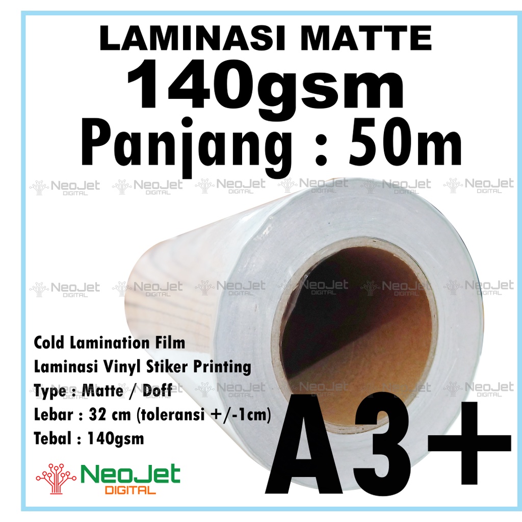Jual Laminasi Matte Doff Dingin Laminating Mate Murah A3+ 140gsm 50m ...