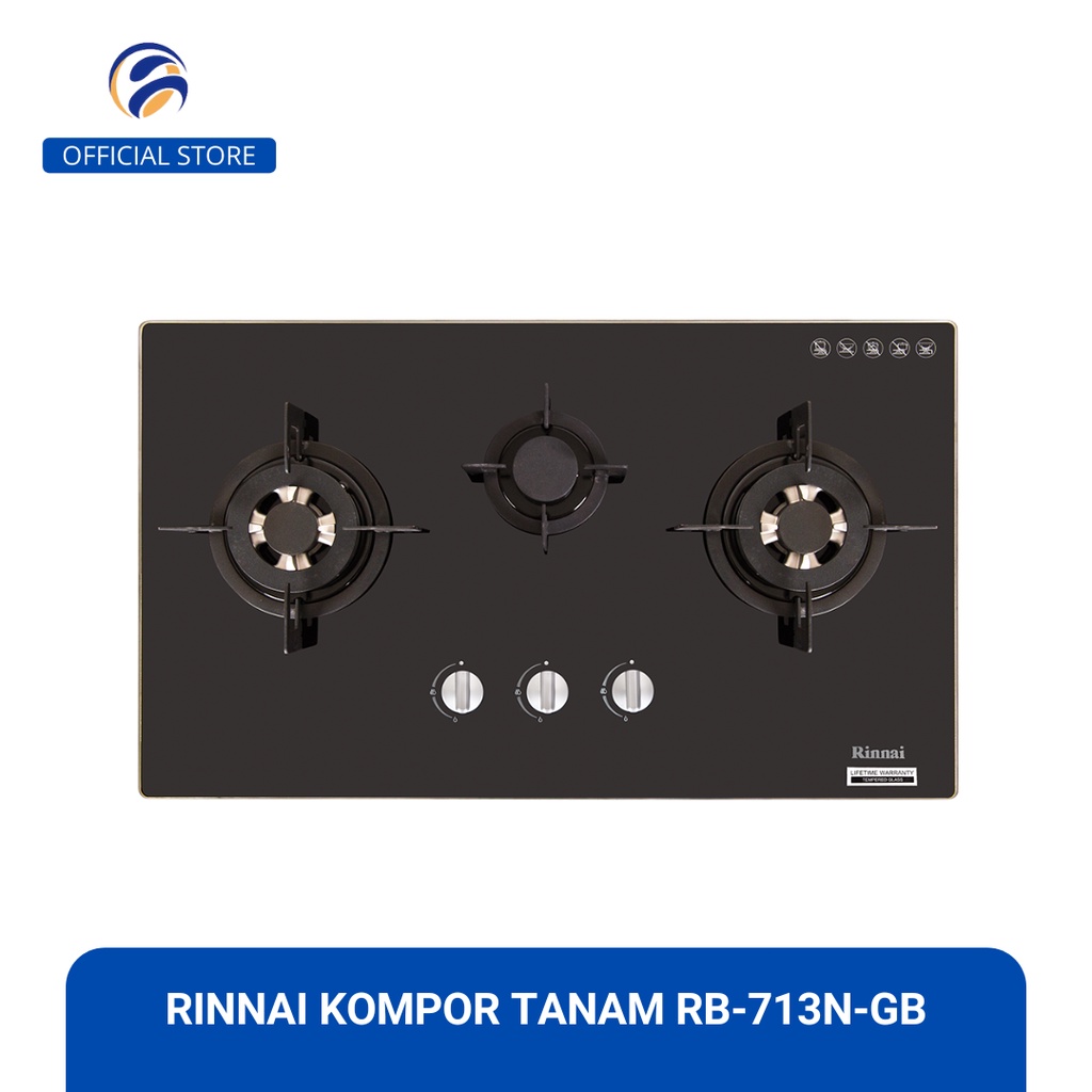 Jual Rinnai RB-713N-GB Kompor Tanam 2 Tungku | Shopee Indonesia