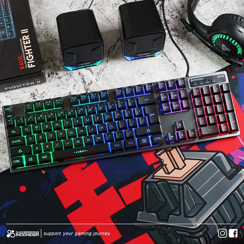 Jual Fantech K613L Gaming Keyboard Fullsize Rainbow K 613L K613 ...