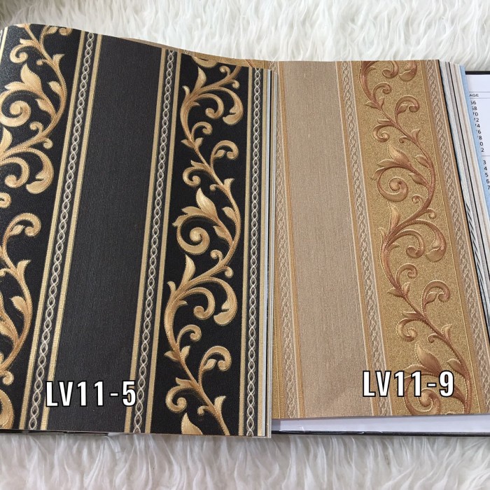 Jual WALLPAPER DINDING KLASIK GARIS UKIRAN GOLD MEWAH LAVIDA | Shopee Indonesia