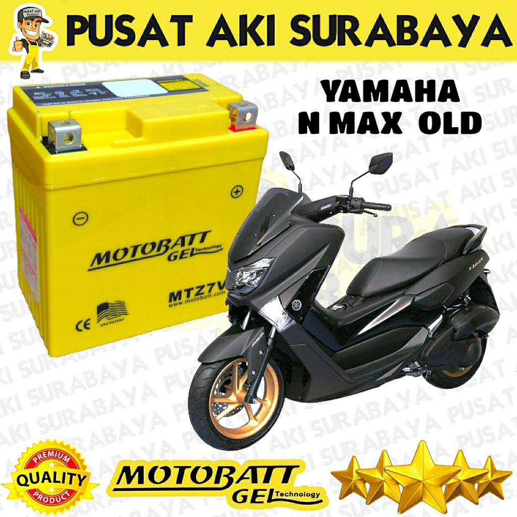 Jual ACCU NMAX 150 MOTOBATT GEL MTZ7V 12V 7AH AKI KERING MOTOR YAMAHA N-MAX OLD 150 AEROX LEXI ...