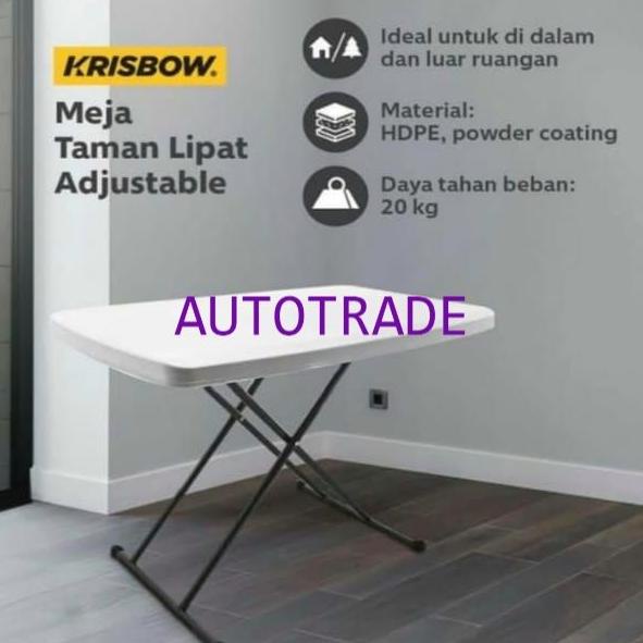 Jual KRISBOW MEJA LIPAT ADJUSTABLE / MEJA LIPAT PRAKTIS SERBAGUNA ...