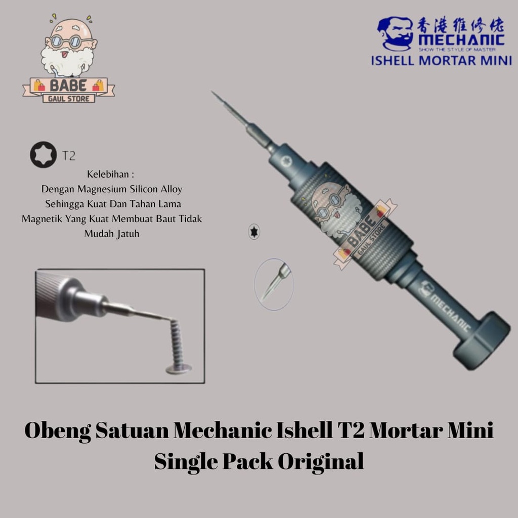 Jual OBENG SATUAN MECHANIC ISHELL T2 MORTAR MINI SINGLE PACK ORIGINAL | Shopee Indonesia
