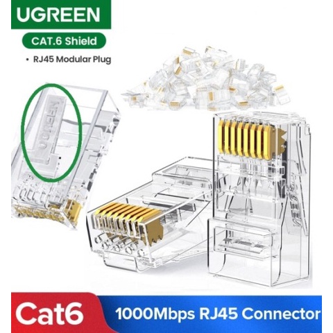 Jual Ugreen Konektor RJ45 Cat6 Kabel LAN Crystal Network Modular ...