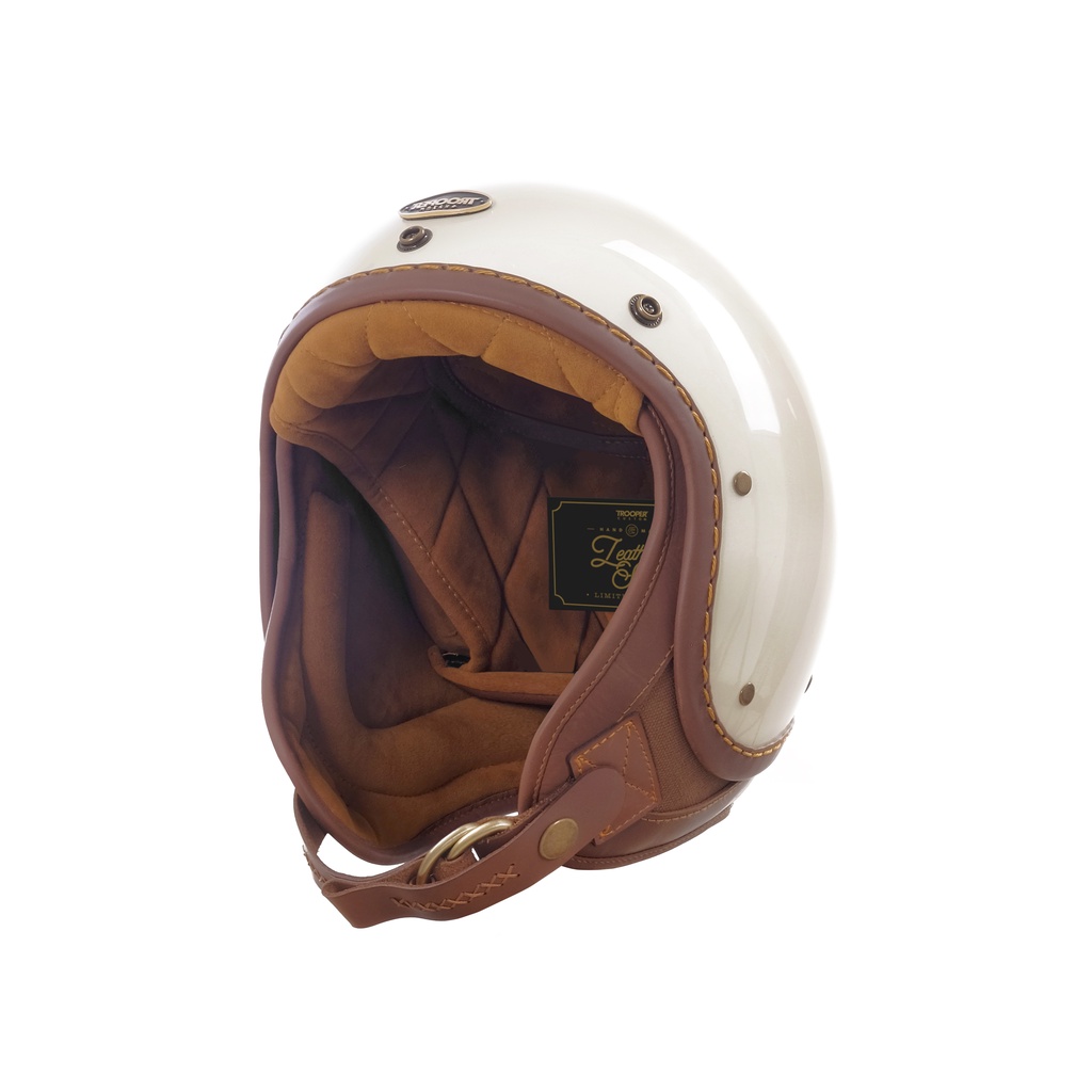 Jual Trooper Custom - Hawkey Open Face Helmet - Leather Series | Shopee ...