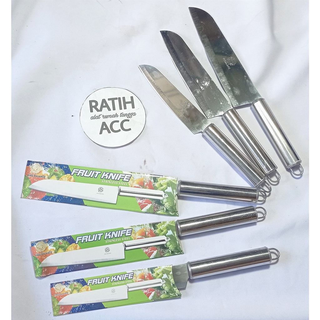 Jual PISAU FULL STAINLESS GAGANG BULAT TERUSAN DAPUR SAYUR BUAH DAGING ...