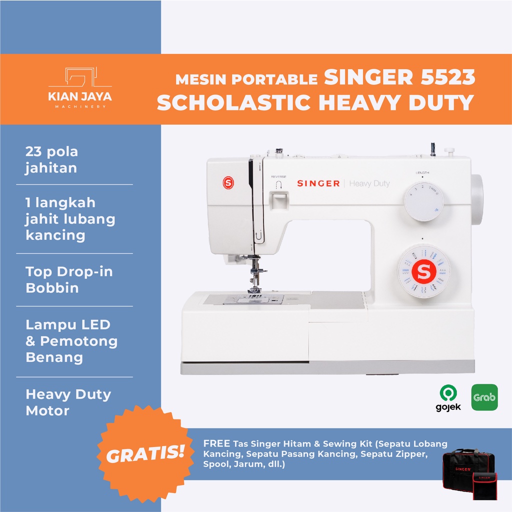 Jual Mesin Jahit Portable Heavy Duty Singer Scholastic Series Singer ...