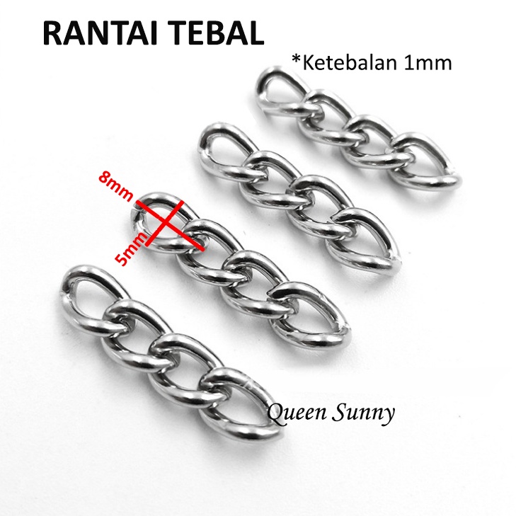 Jual Rantai Logam Chain Extender TEBAL Sambungan Gantungan Kunci ...
