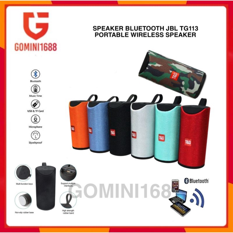 Jual Speaker Bluetooth TG113 JBL BT TG-113 Audio Jack Stereo Wireless ...
