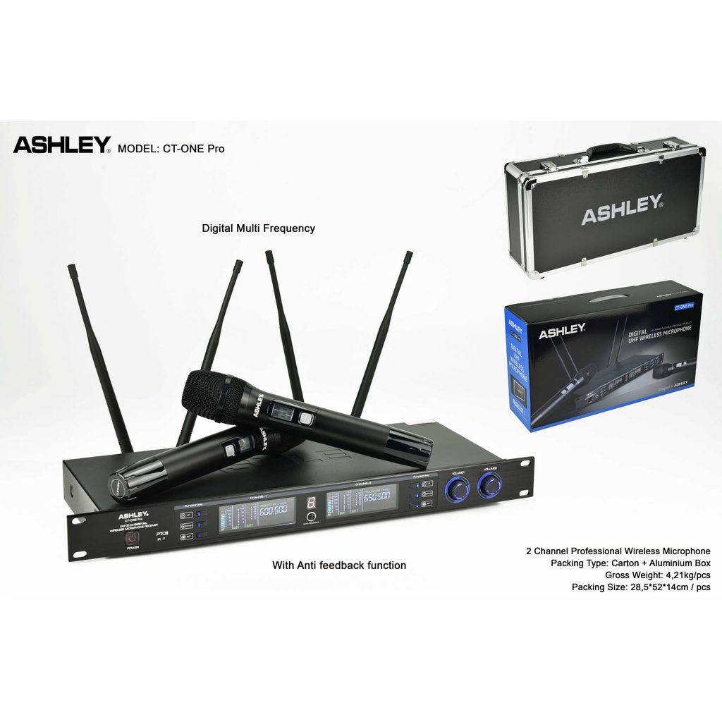 Jual Mic Wireless "ASHLEY" CT-ONE PRO | Shopee Indonesia