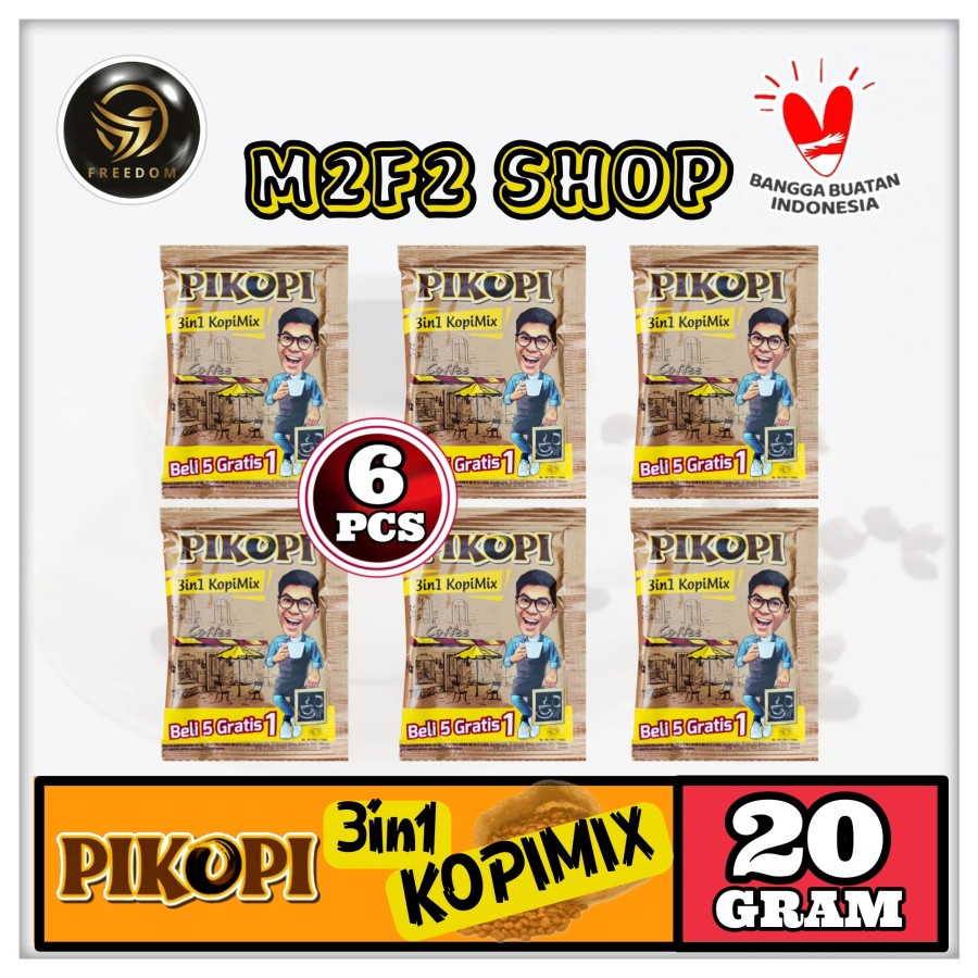 Jual Pikopi 3in1 Kopi Mix Instant | Kopimix Sachet - 20 gr (Kemasan 6 ...