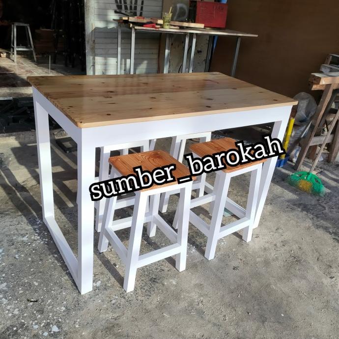 Jual Jtr Set Meja Makan Meja Cafe Set Meja Jati 1 Belanda 2 Stordiyaput | Shopee Indonesia