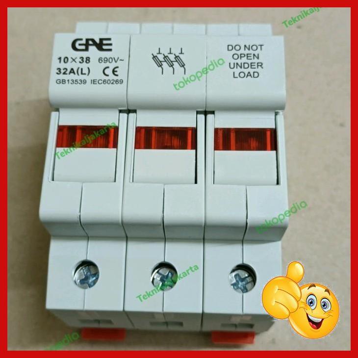 Jual Holder Fuse keramik 3phase GAE max 32A [tj] | Shopee Indonesia