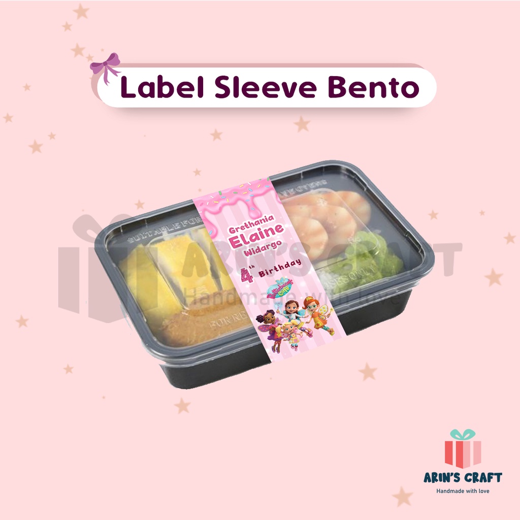 Jual Label Sleeve Bento / Label Ulang Tahun / Label Packaging / Paper ...